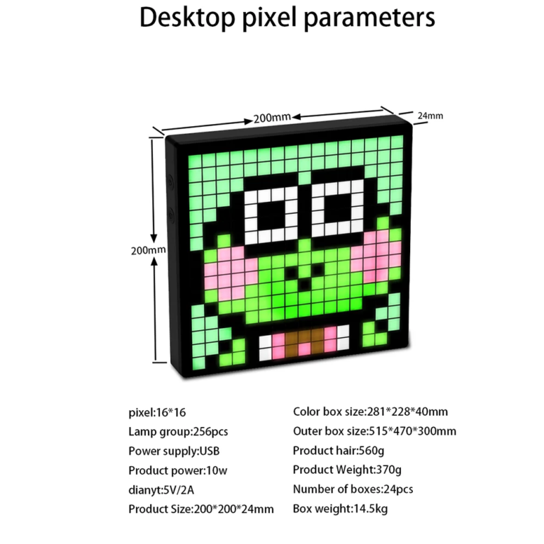 WS2812B DIY Smart Led Matrix Pixel Panel Lamp Addressable RGB Pattern ...